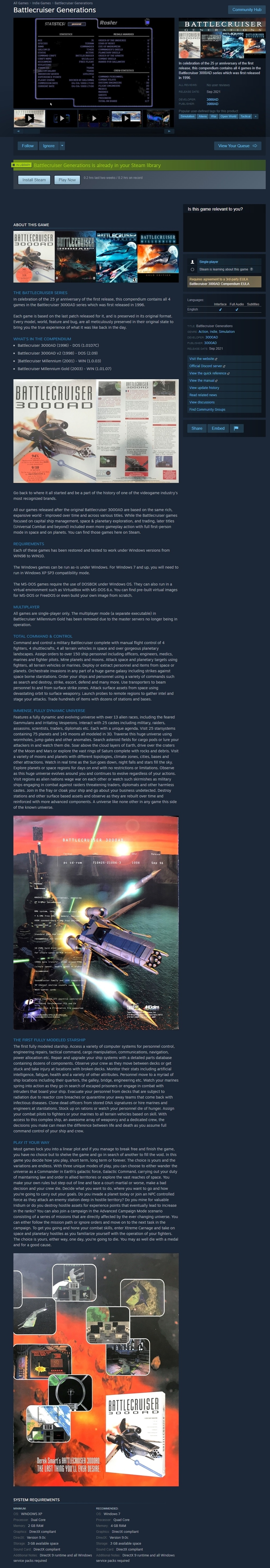 The Test Channel :: Universal Combat CE Battlecruiser Generations